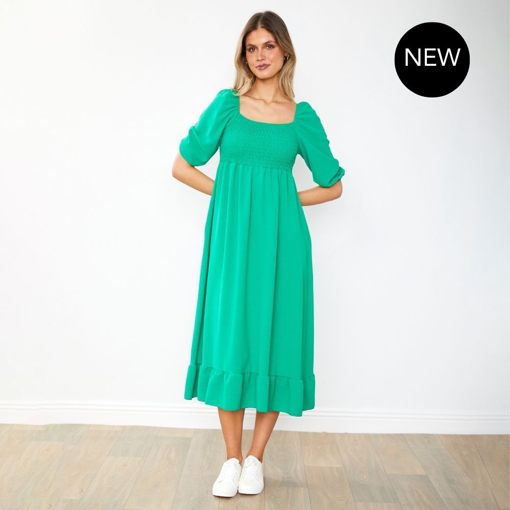 Vella Dress (Kelly Green)